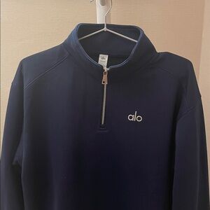 ALO Yoga | Sweaters | Alo Yoga Mens Dark Blue Zipup Sweater | Poshmark